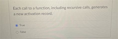 Solved Each Call To A Function Including Recursive Calls