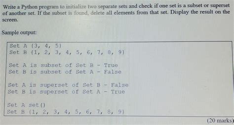 Solved Write A Python Program To Initialize Two Separate