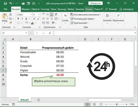 Problem Z Sumą Godzin W Excel Jak Zrobić W Excelu