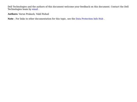 We Value Your Feedback Powerprotect Appliances Configuring And