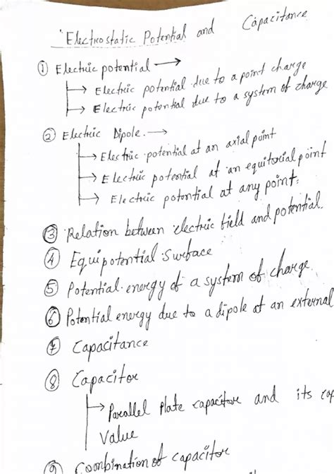 Class 12 Physics Chapter 2 Electrostatic Potential And Capacitance