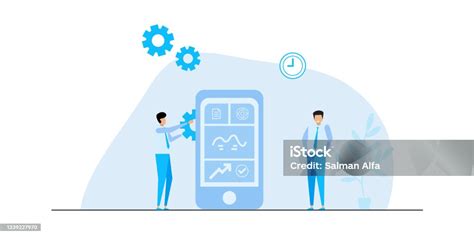 모니터 보고서 그래프에 대한 비즈니스 재무 고문 작업 및 비즈니스 투자 계획 플랫 벡터 일러스트 디자인 개념에 대한 스톡 벡터