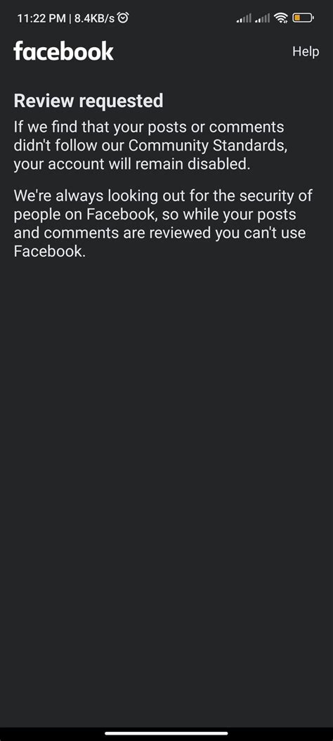 My Facebook Account Was Disable Due To Comunity Standards There Are Any