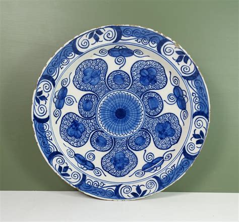 Unusual 18th C Delft Charger Delftwareceramics