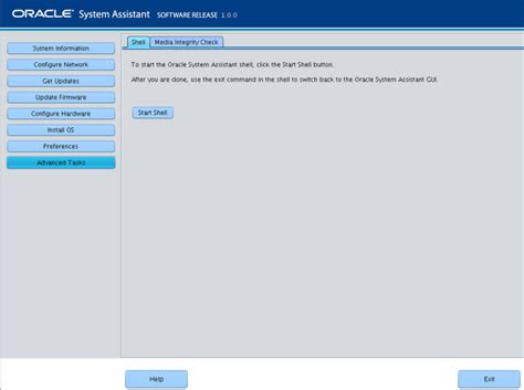 执行访问 Oracle System Assistant Shell 的高级任务 Sun Blade X3 2b（以前称为 Sun Blade X6270 M3）管理指南