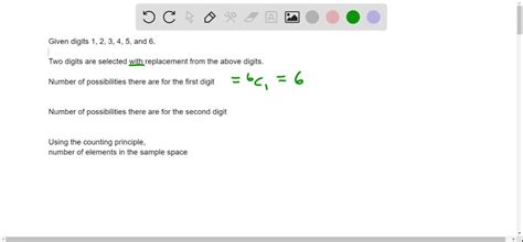 Two Digits Are Selected With Replacement From The Digits 1 2 3 4 5
