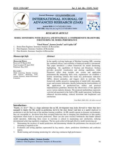 Model Monitoring With Grafana And Dynatrace A Comprehensive Framework