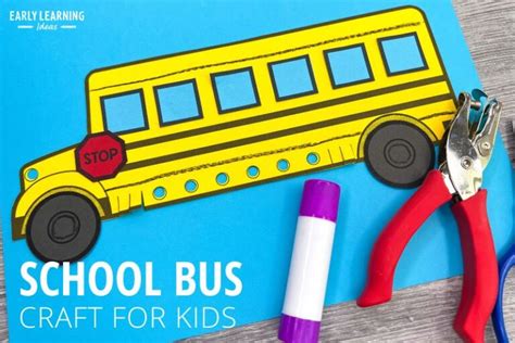 Free Printable Template To Make A Cool School Bus Craft