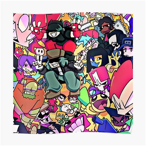 Fnf Characters Friday Night Funkin Premium Matte Vertical Poster