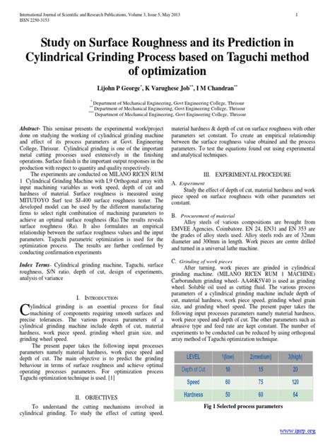 Pdf Surface Roughness By Taguchi Dokumen Tips