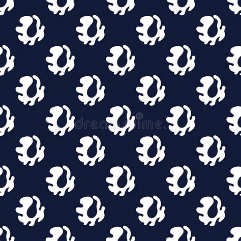 Seamless Abstract Blob Pattern Vector Fashion Printsgeometric Pattern With A White Elements On