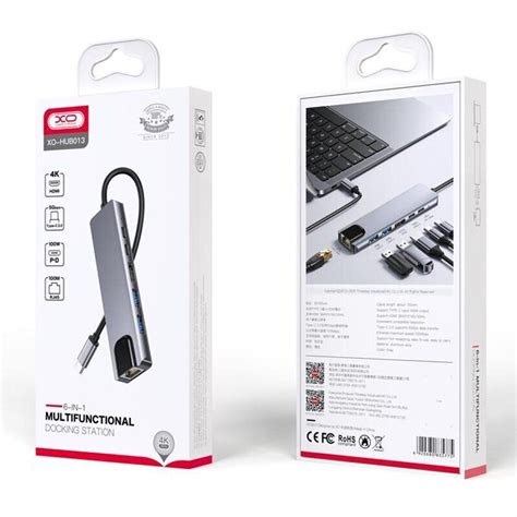XO HUB USB Type C Multi Hub In Banana Lk