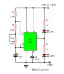 IC 555 LED Flasher ElecCircuit Com