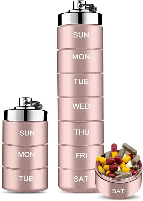 Trendysupply Metal Pill Organizer Weekly Water And Moisture Proof