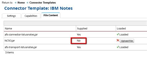 The Template Connector Template Name Has Missing File Content Error When Creating Afx