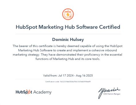 dominic hulsey on linkedin hubspot academy hubspot marketing hub