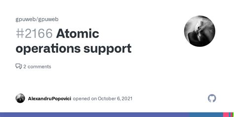 Atomic Operations Support Issue Gpuweb Gpuweb GitHub