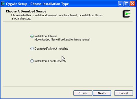 installing cygwin and starting the ssh daemon