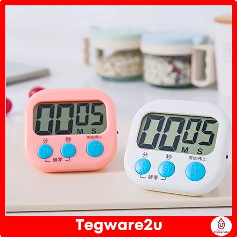 Large Lcd Digital Kitchen Cooking Timer Count Down Up Clock Loud Alarm Magnetic Shopee Malaysia