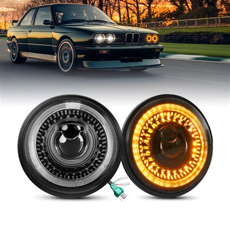 Co Light 5 75inch M8x Series Round Led Headlight With Amber Halo