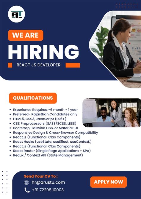 🚀 we re hiring react js developer arustu technology is looking for a… arustu technology