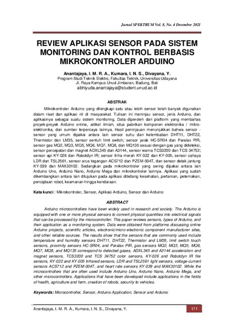 pdf review aplikasi sensor pada sistem monitoring dan kontrol