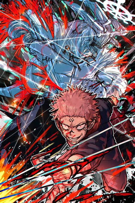 Ryoumen Sukuna And Mahoraga Jujutsu Kaisen Drawn By Ebora Danbooru