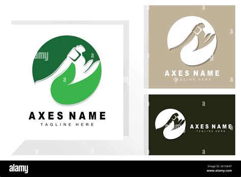 Ax Logo Design War Tool Illustration And Woodcutter Vector Stock Vector Image Art Alamy