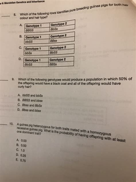 solved module ge mendelian geneties and inheritance r ca
