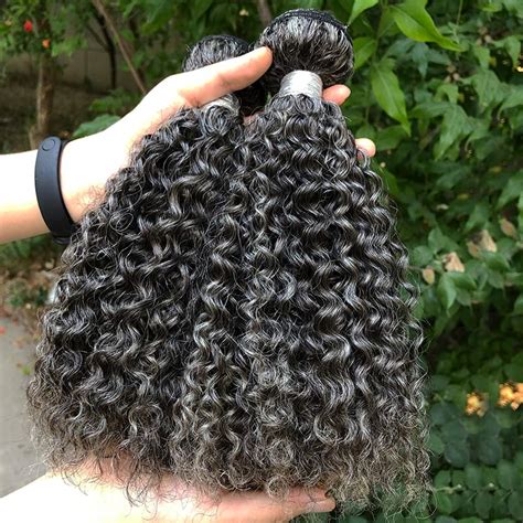 Soul Lady Premium Gray Human Hair Wigs For Seniors