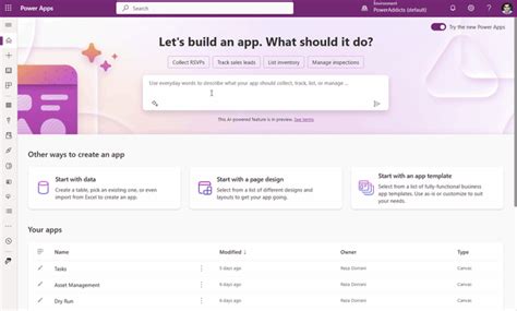 📢 New Power Apps Maker Portal Home Page Rpowerapps