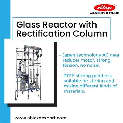 Advanced Glass Reactor With Rectification Column