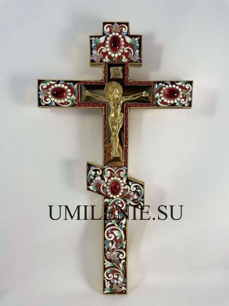 Umilenie Su ⚜Крест напрестольный латунный в позолоте H 310 мм ⏩Цена 44 870 00 ₽ старая