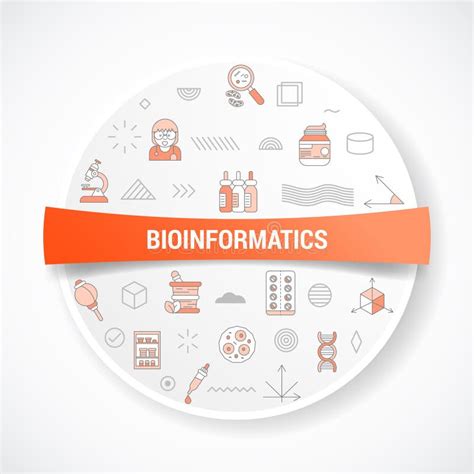 Bioinformatics Concept With Icon Concept With Round Or Circle Shape For
