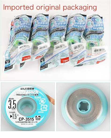 Solder Cleaning Pcb Board With Tweezer Tip Tin Suction Wire Mesh Bga Removal Core Soldering Tape