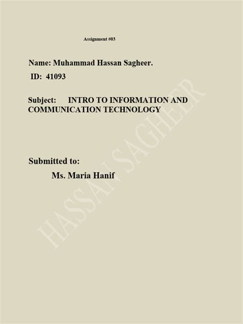 Ict Assignment Pdf Algorithms Real Time Computing