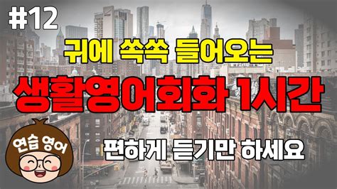 생활 영어 회화 100 문장 1시간 듣기 원어민이 자주 사용하는 일상 영어 표현 쉐도잉 흘려듣기 영어반복 12 Youtube