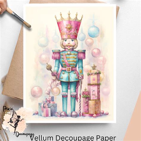 Pastel Nutcracker 1 Decoupage Paper Us Letter Size Shipped To You Etsy
