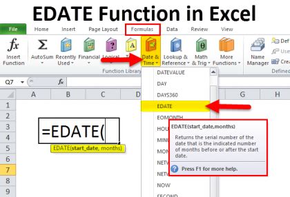Edate In Excel Formula Examples How To Use Edate In Excel
