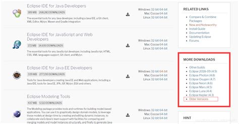 官网下载eclipse(包含历史版本及该版本的子版本)eclipse官网地址 Csdn博客 官网下载eclipse(包含历史版本及该版本的子版本)eclipse官网地址 Csdn博客