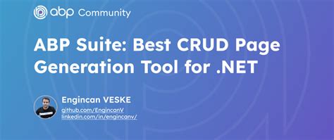 ABP Suite Best CRUD Page Generation Tool For NET DEV Community