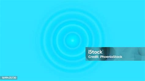 물방울 파형 애니메이션 원형 파도와 함께 떨어지는 물의 평면도 물방울에서 동심원이 튀어 나옵니다 강렬하고 밝은 색상에 대한 스톡