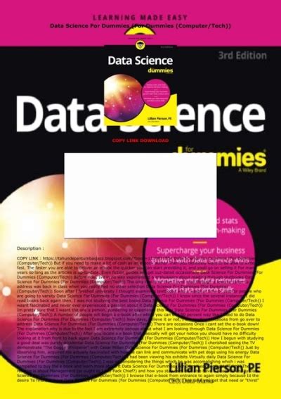 Download Pdf Data Science For Dummies For Dummies Computertech