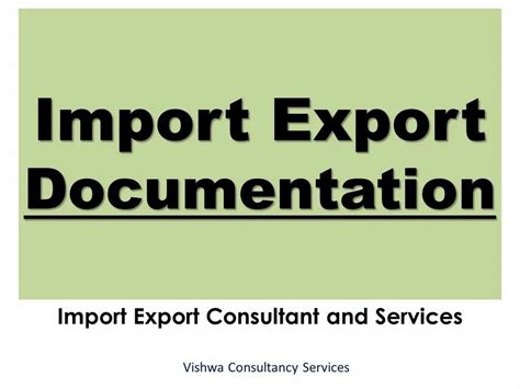 Import Export Documentation In Rajkot Id 26535805148