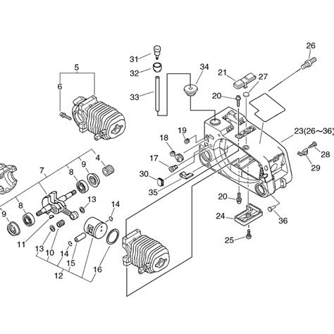 Echo Cs 3450 Chainsaw Cs3450 Parts Diagram Page 1