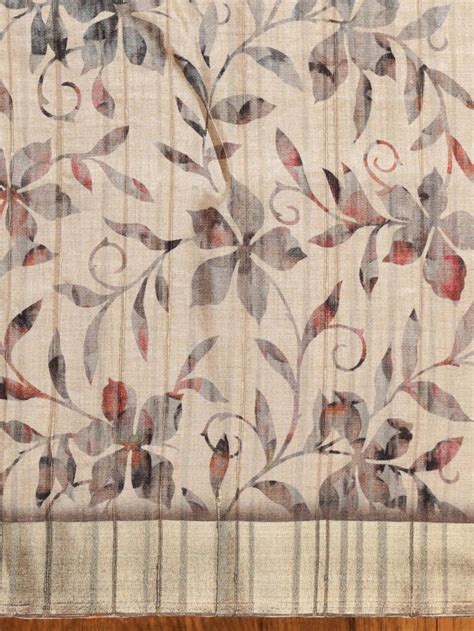 Red And Grey Leaf Pattern Area Rug