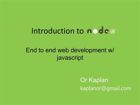 Introduction To Nodejs Web Development Internet