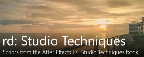Rd Studio Techniques Aescripts Com