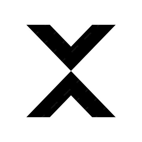 Premium Vector Black V Shaped Letter X Icon