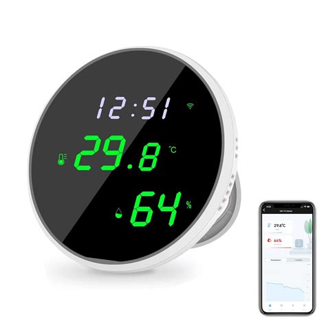 Gaoducash Smart Wifi Thermometer Hygrometer With Led Display India Ubuy